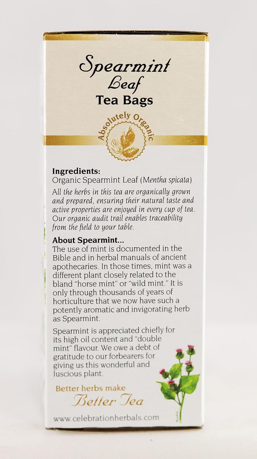 caffeine-free spearmint leaf tea