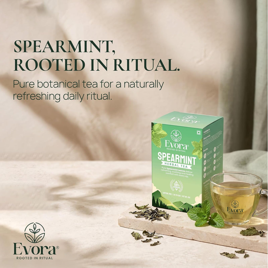 caffeine-free spearmint tea for relaxation
