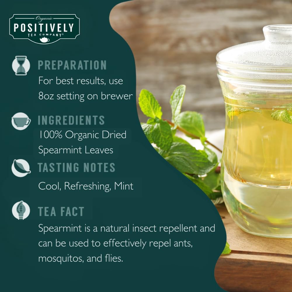 Caffeine-free spearmint tea pods