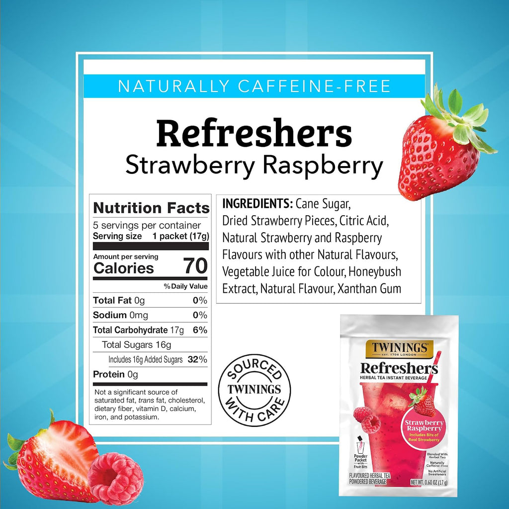 caffeine-free strawberry raspberry tea