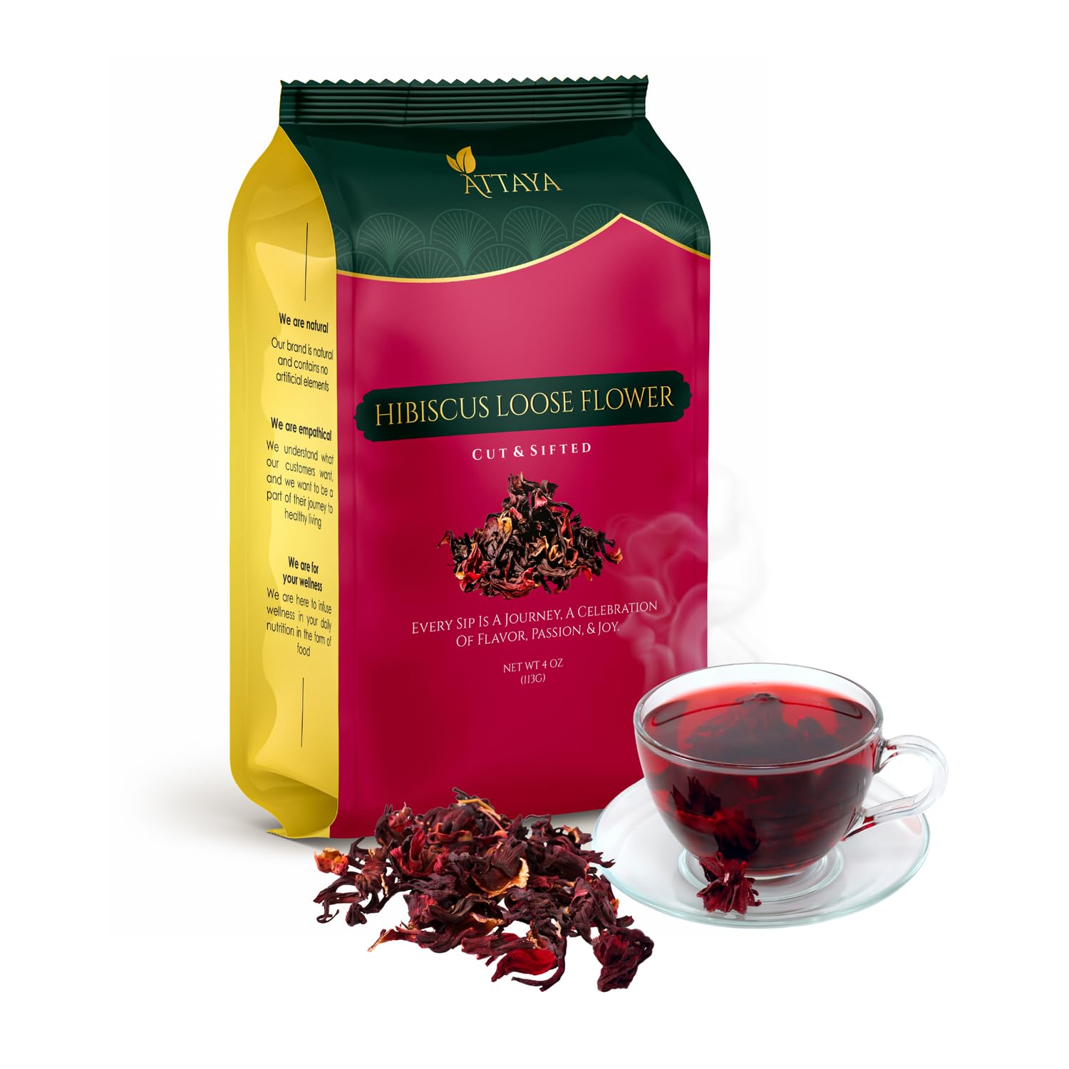Caffeine-free sun-dried hibiscus tea
