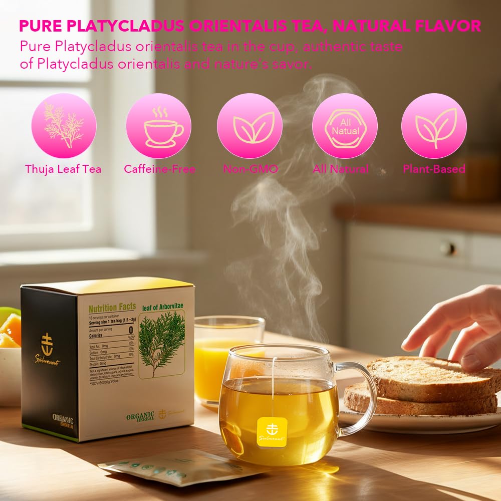 Caffeine-free Thuja leaf tea