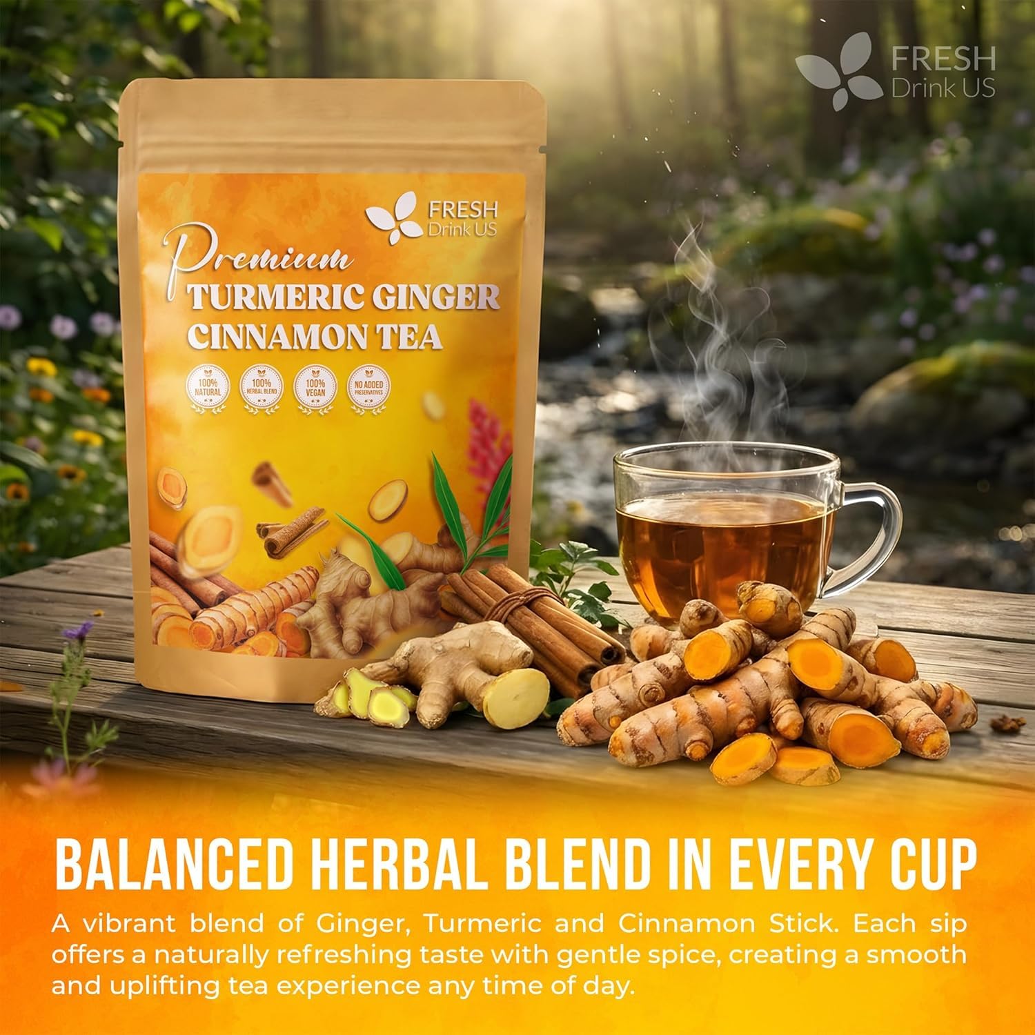 caffeine-free turmeric ginger tea
