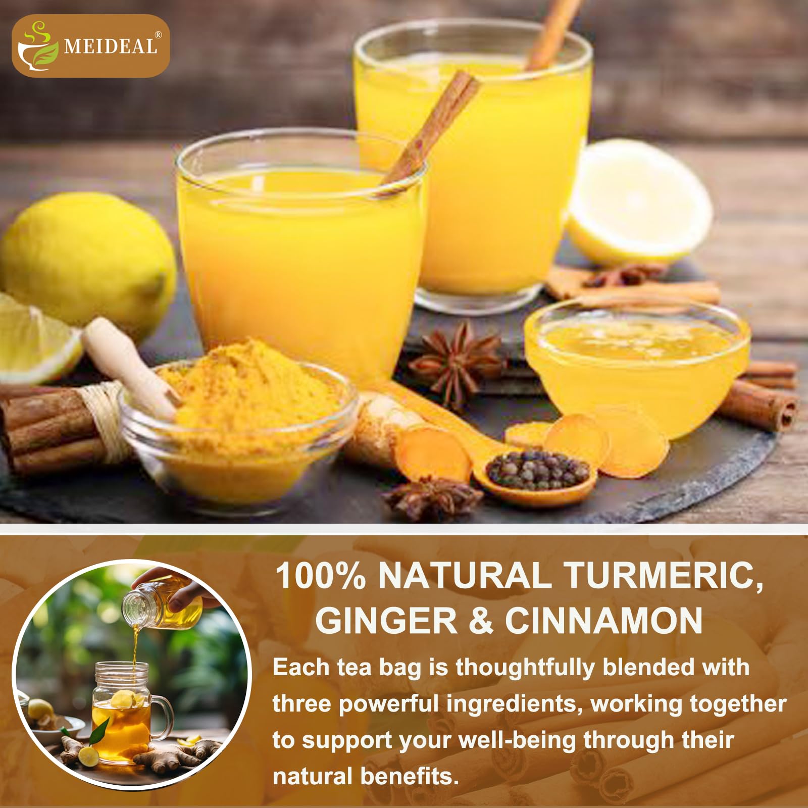 caffeine-free turmeric herbal infusion
