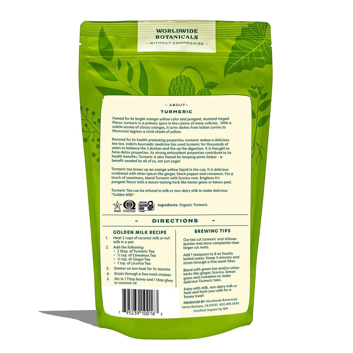 caffeine-free turmeric herbal infusion