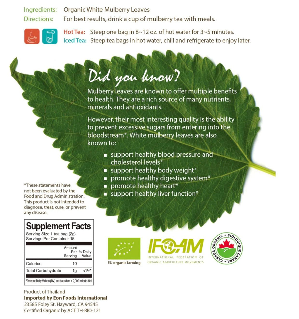 caffeine-free white mulberry tea