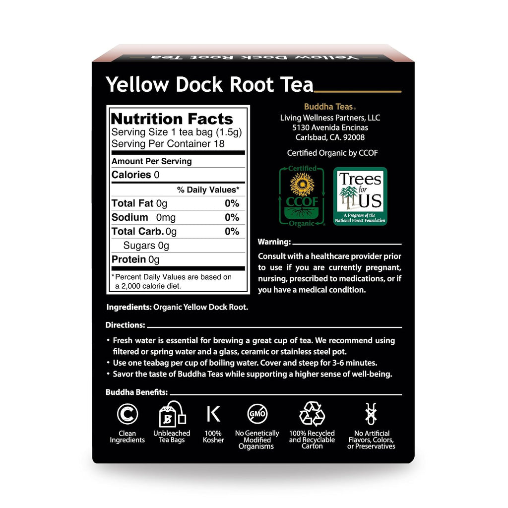 caffeine free yellow dock root tea