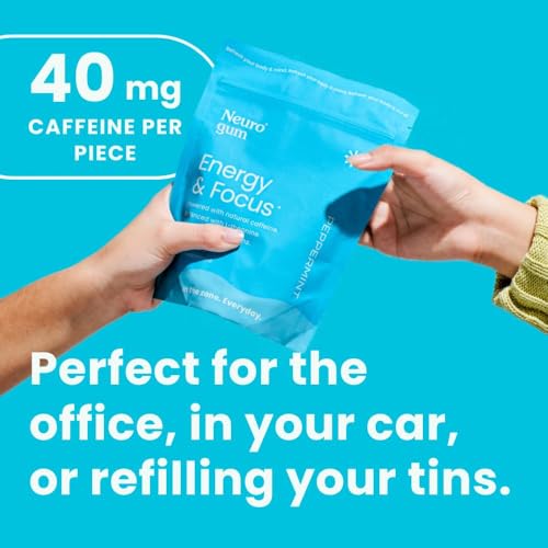 Caffeine gum for quick energy boost