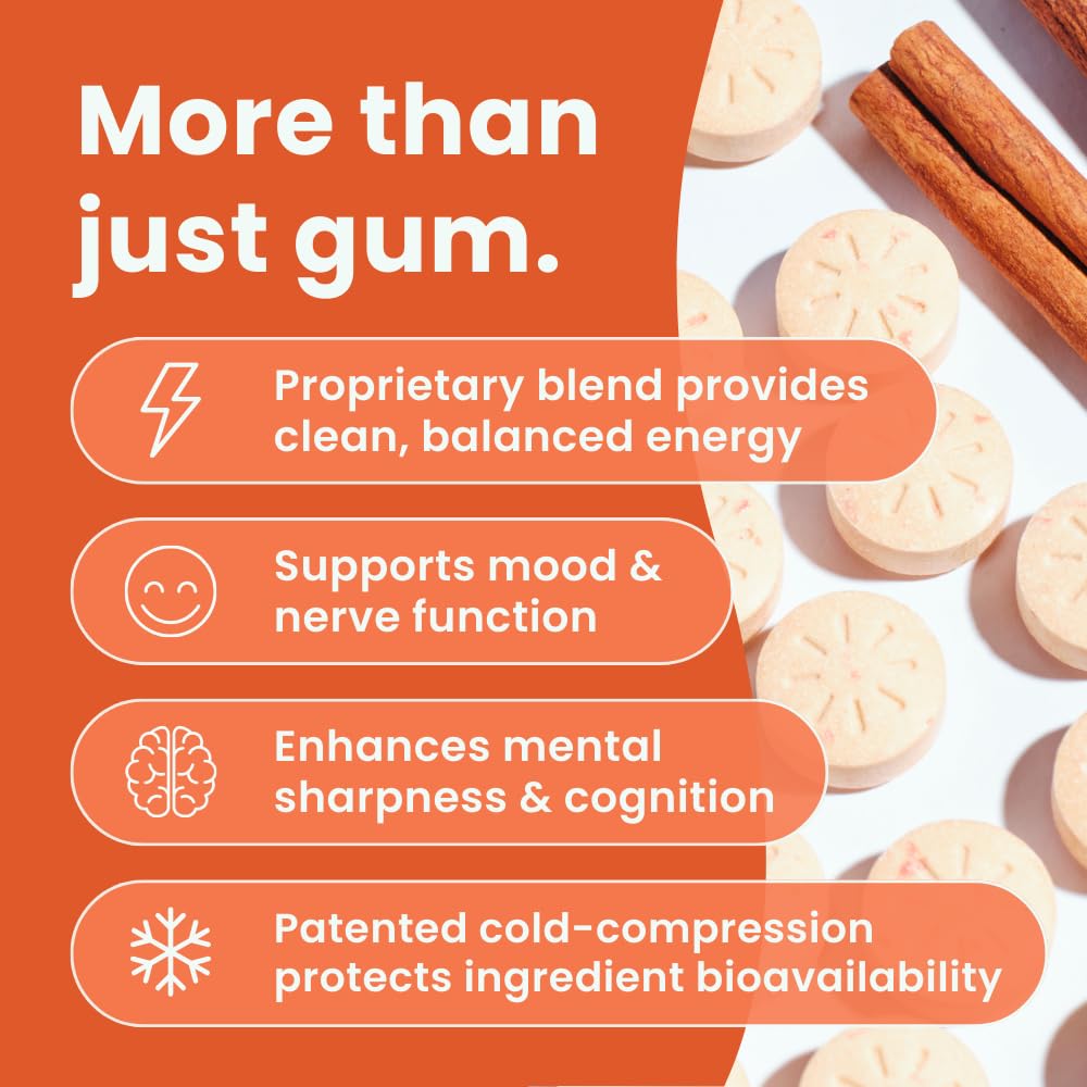 Caffeine-infused focus gum