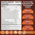Caffeine infused Lion's Mane supplements