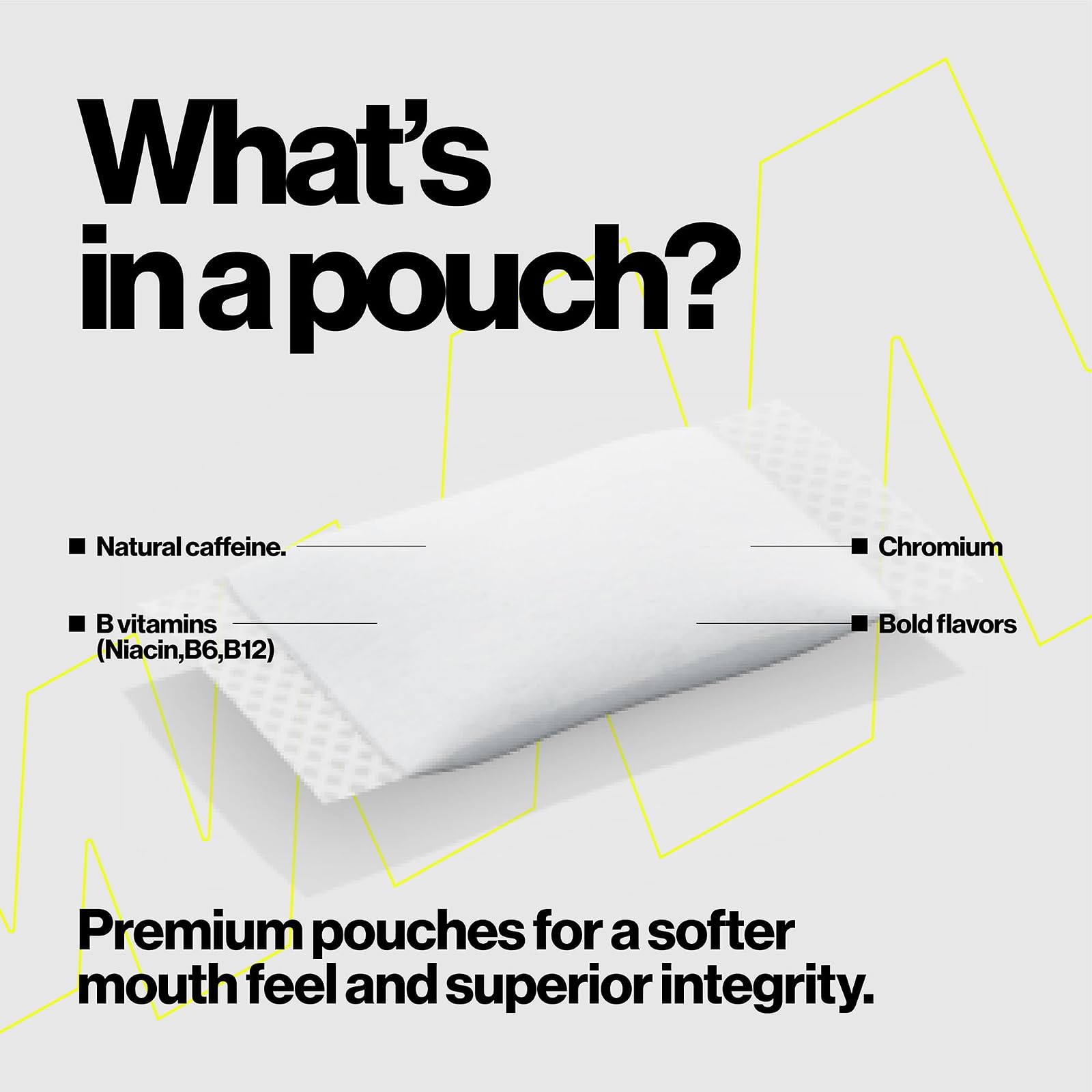 Caffeine pouches for active lifestyle