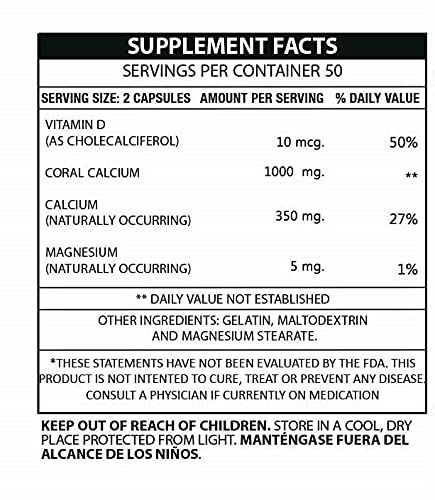 Calcio de Coral mineral support
