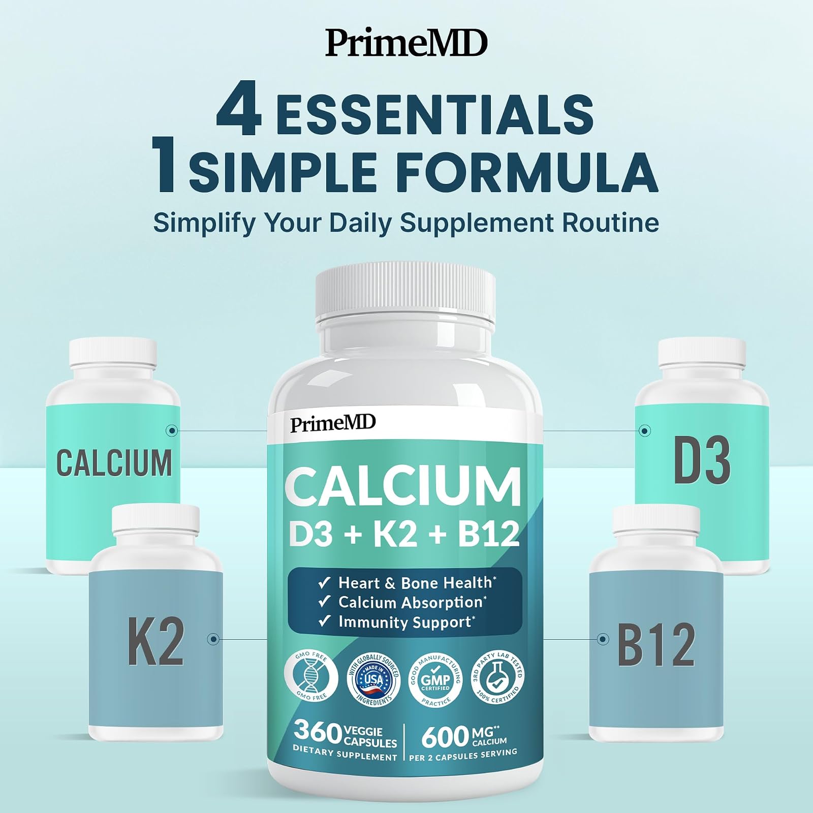 Calcium 1200 mg for daily bone health