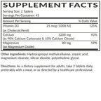Calcium 1200 mg for muscle function
