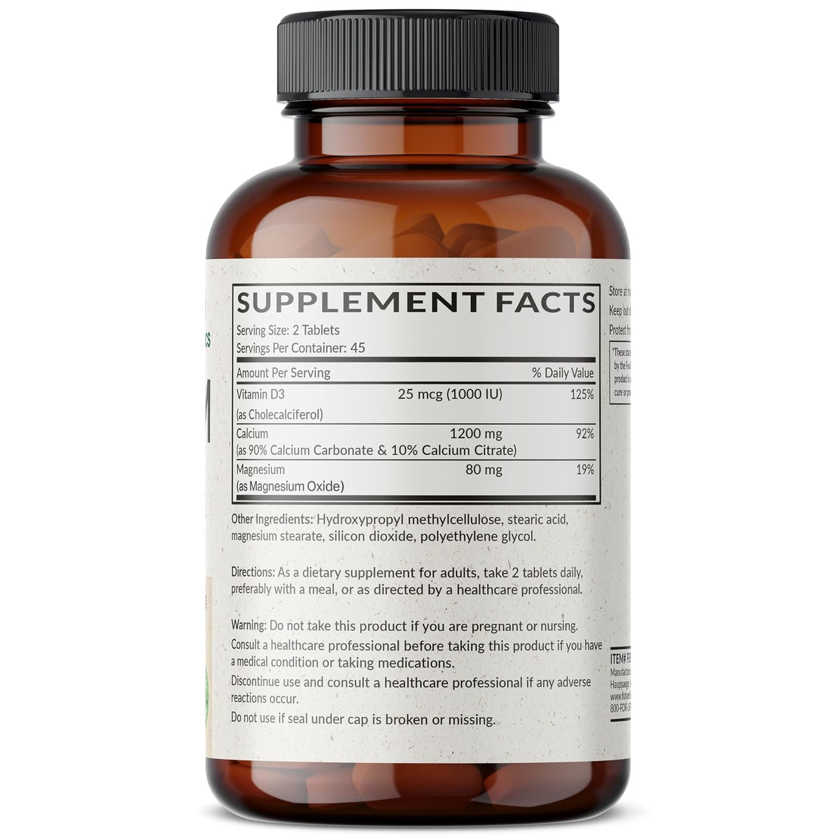 Calcium 1200 mg with vitamin D3 benefits