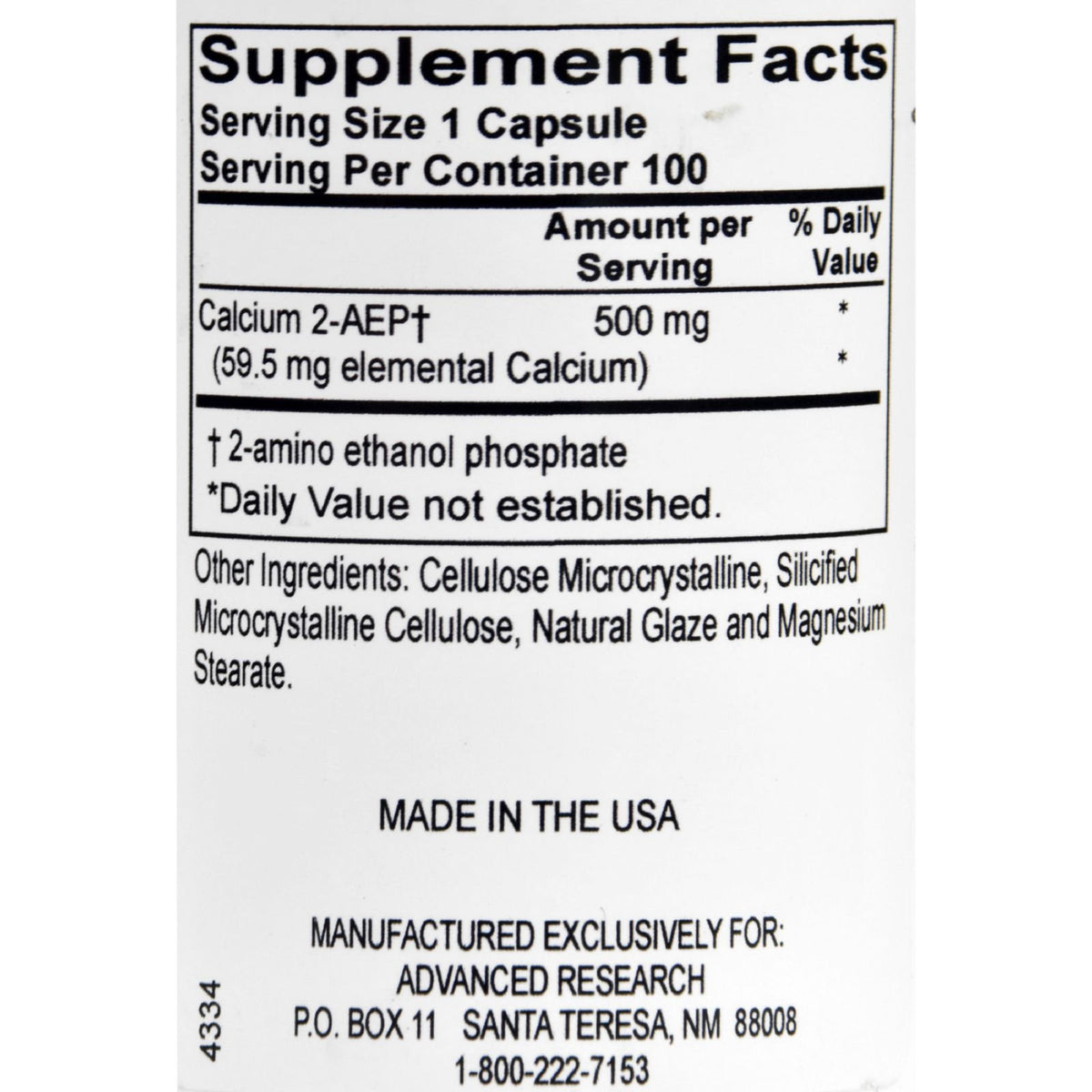 Calcium 2-AEP for bone health