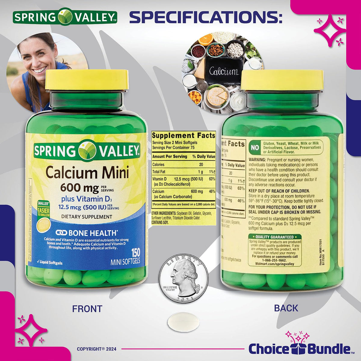 Calcium 600 mg for daily nutrition