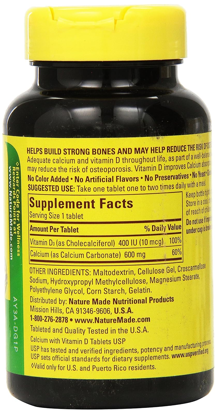 Calcium 600 mg with Vitamin D3 tablets