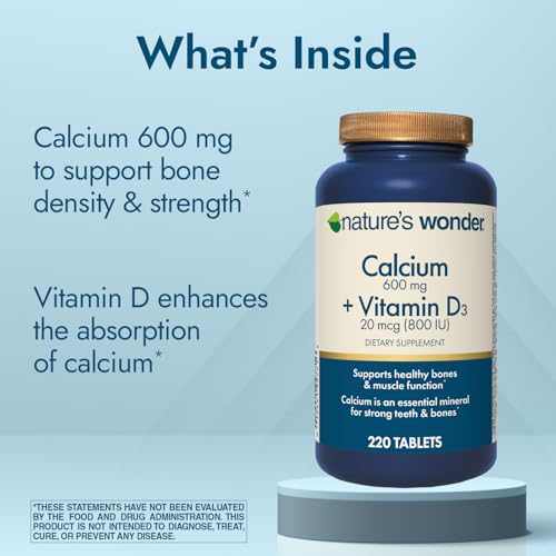 Calcium 600mg for optimal bone strength