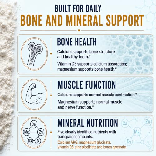 Calcium AKG softgels for muscle function