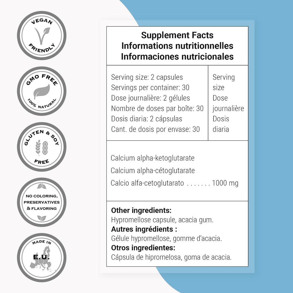 Calcium AKG supplement for daily wellness