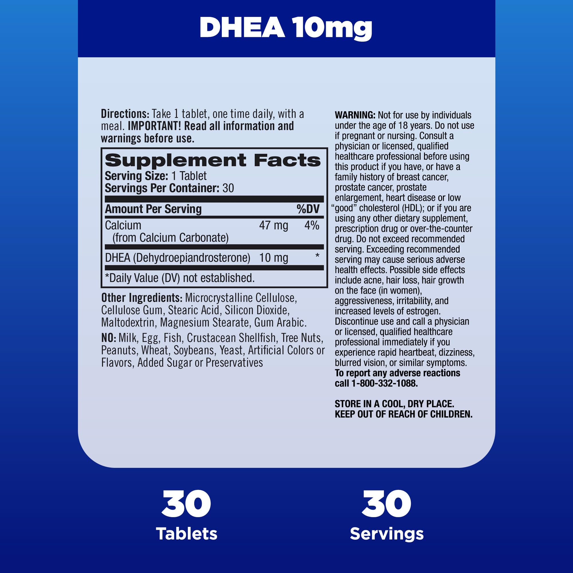 Calcium and DHEA for wellness