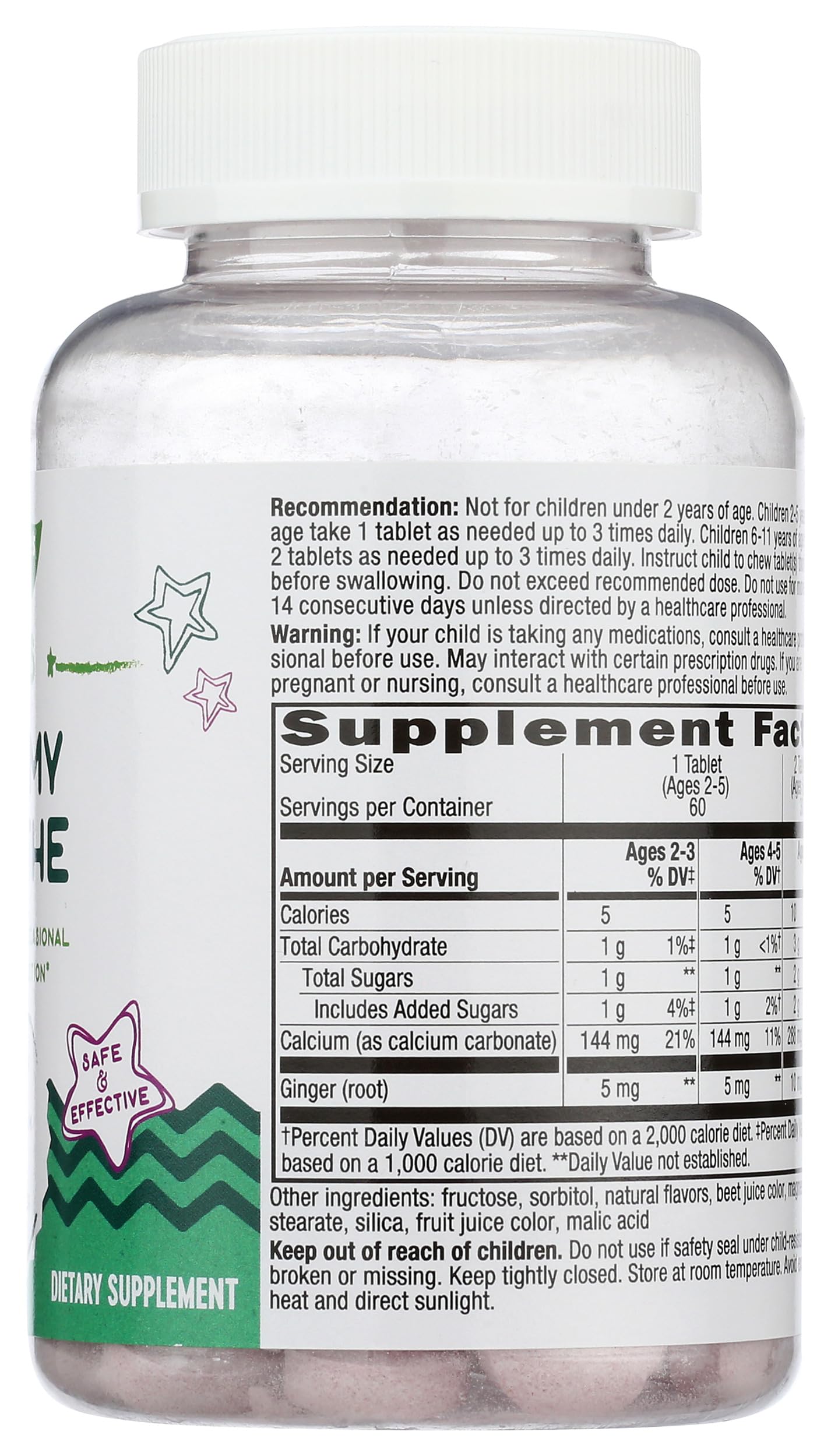 Calcium and ginger for tummy comfort