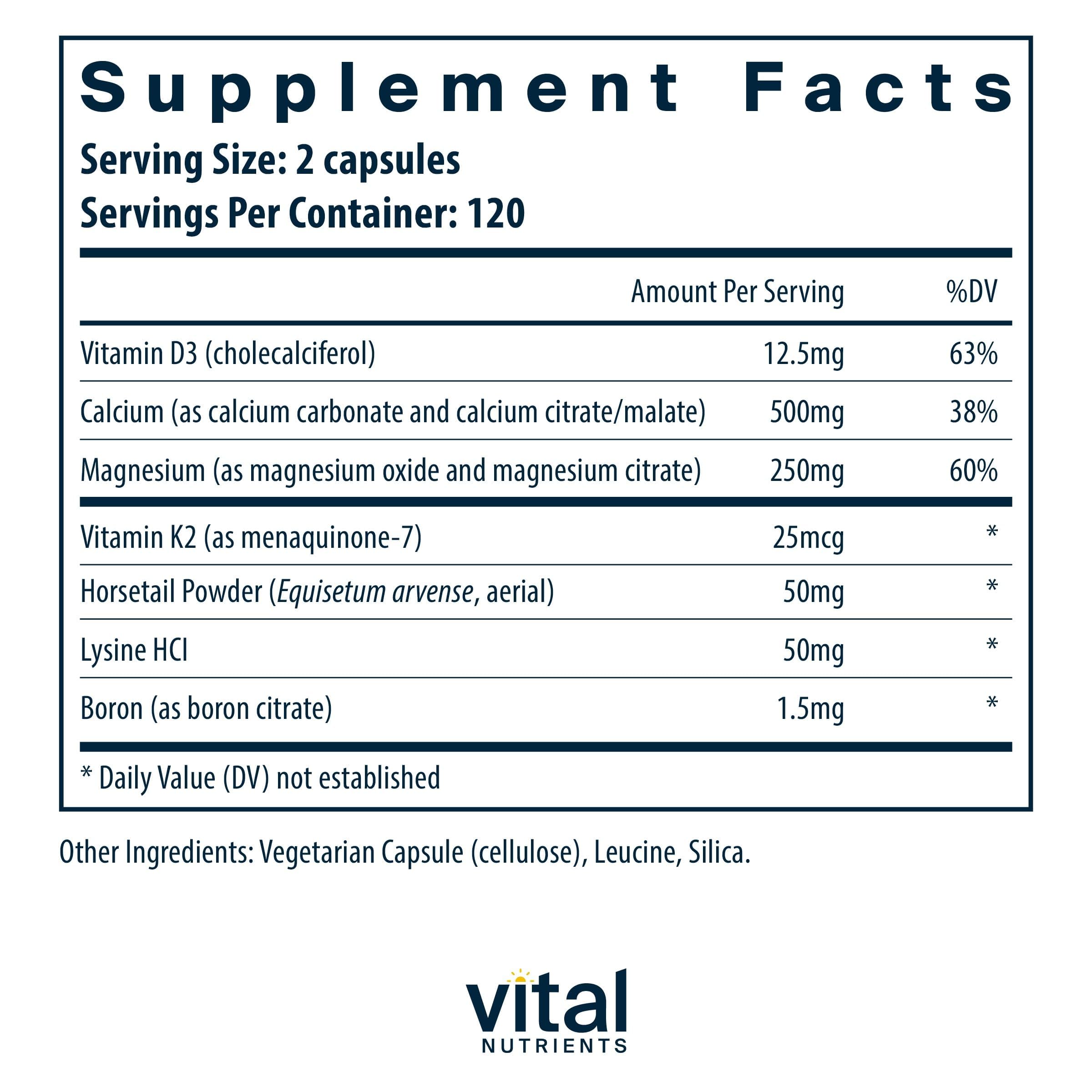 calcium and magnesium blend for bone support