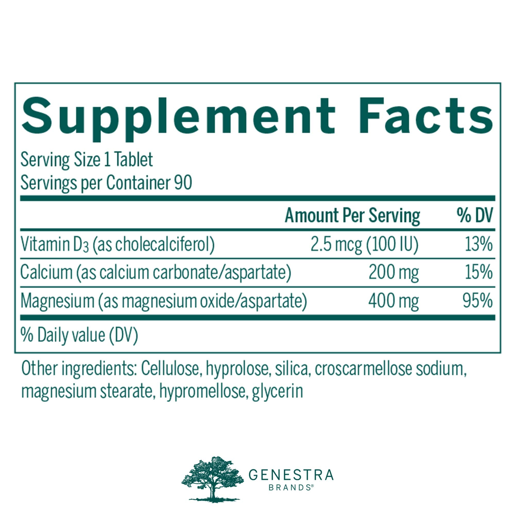 Calcium and magnesium for bone support