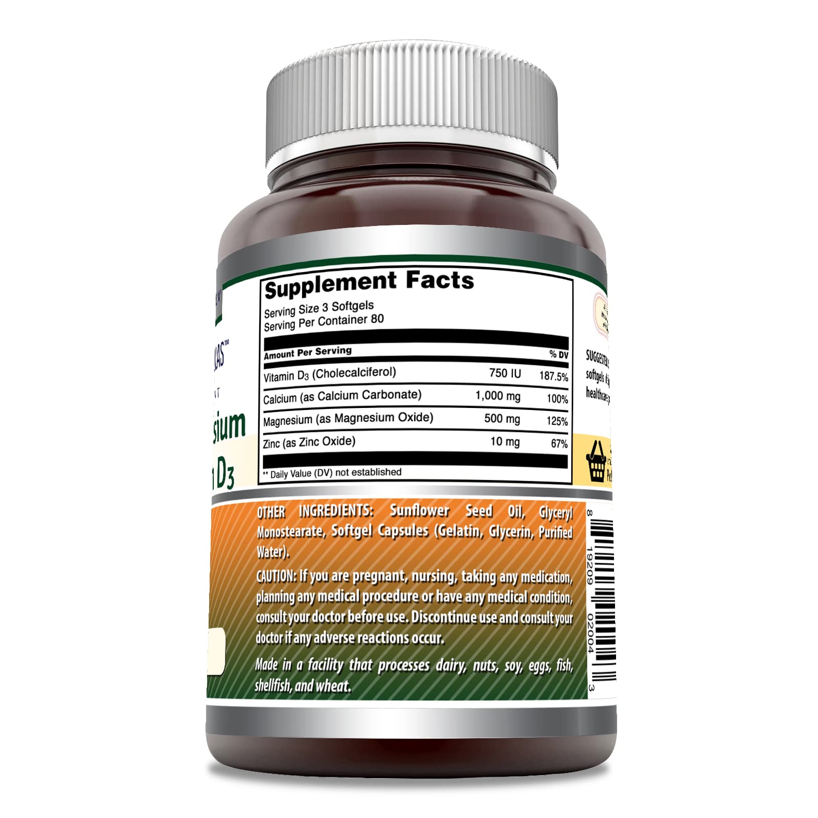Calcium and magnesium for muscle support