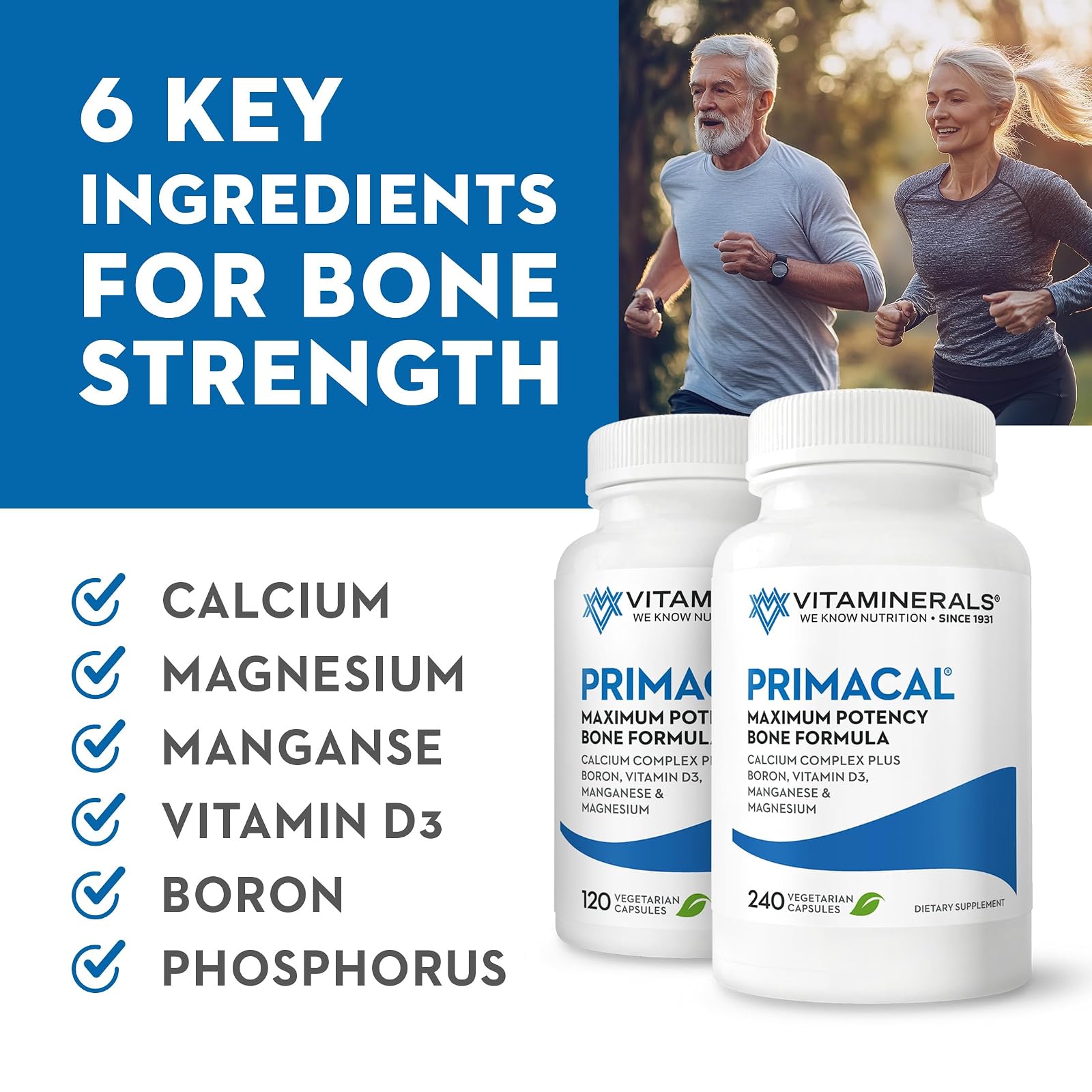 Calcium and magnesium supplement for bones