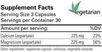Calcium and magnesium supplement for energy
