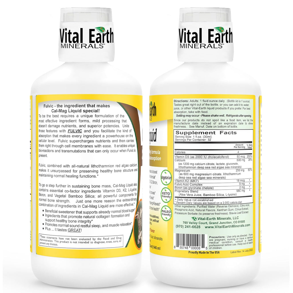 Calcium and magnesium supplement liquid