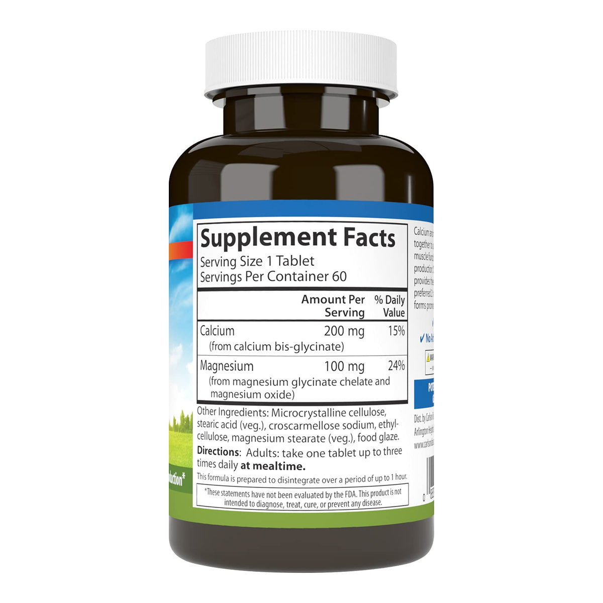 Calcium and magnesium tablets for energy