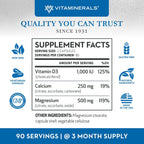 Calcium and magnesium veggie capsules