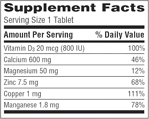 Calcium and minerals for daily nutrition