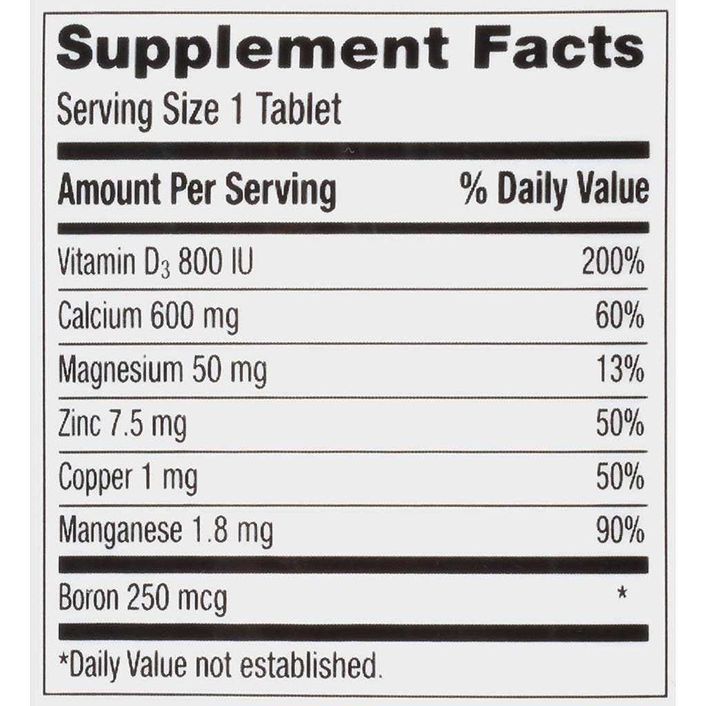 Calcium and minerals for strong bones
