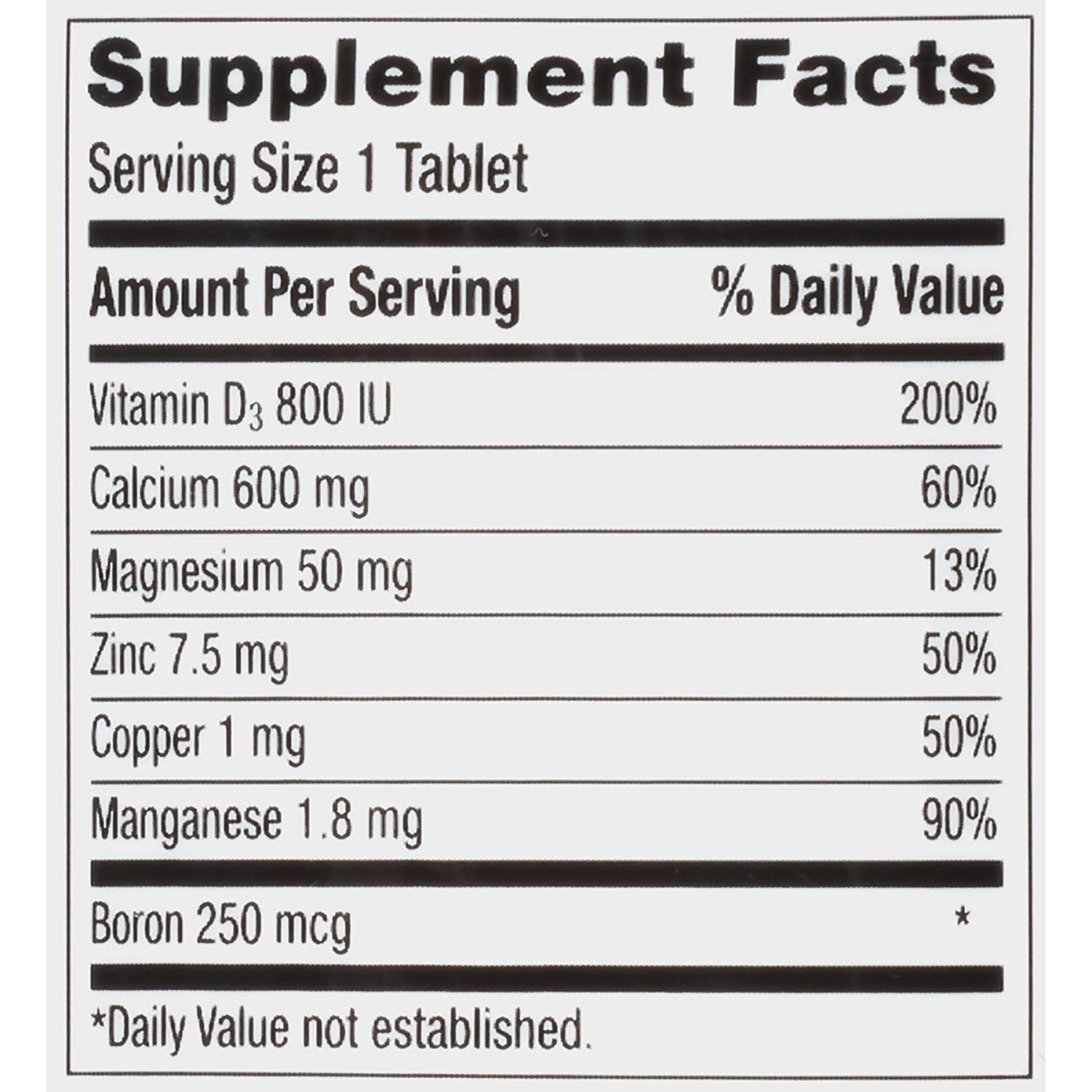 Calcium and minerals for strong bones