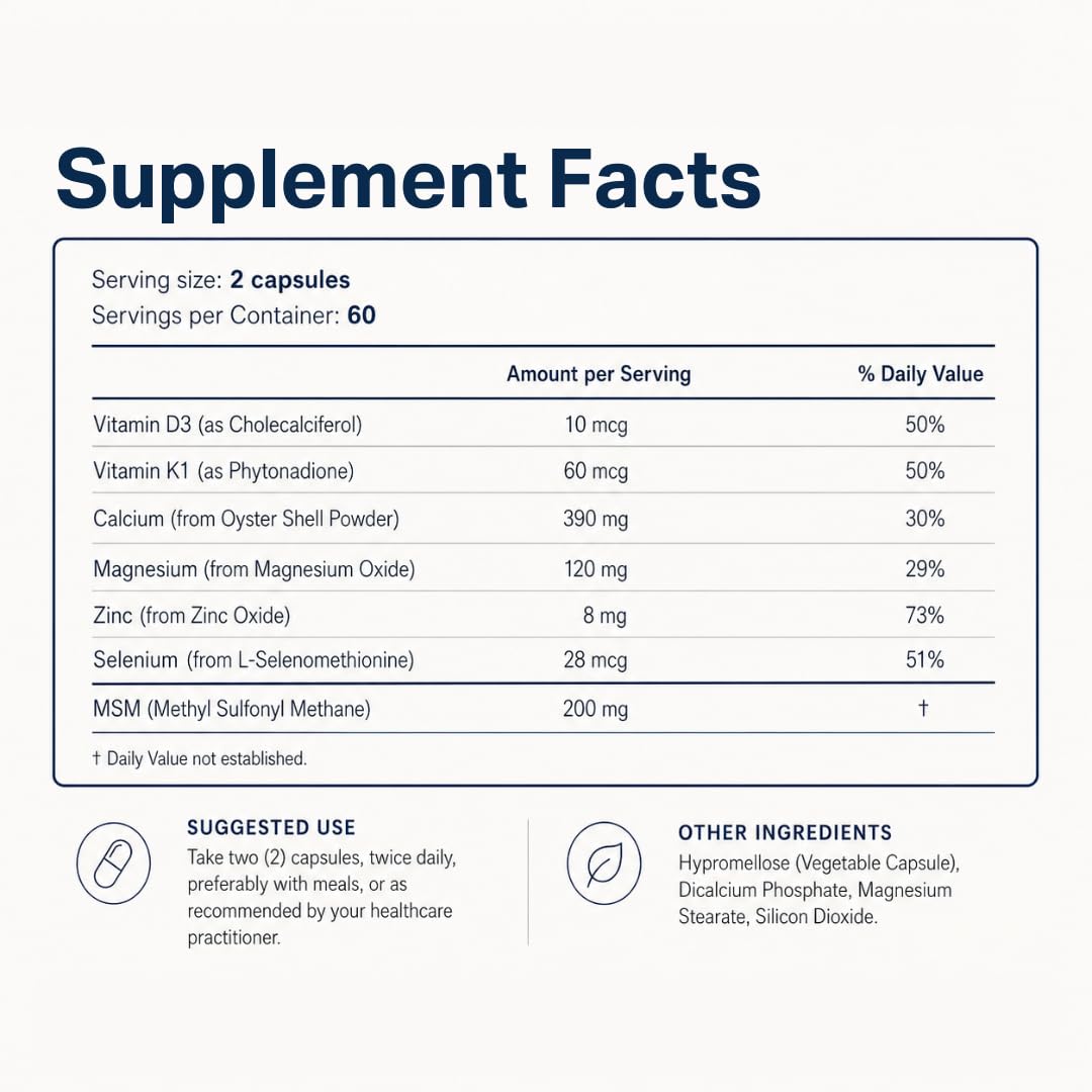 Calcium and MSM for improved mobility