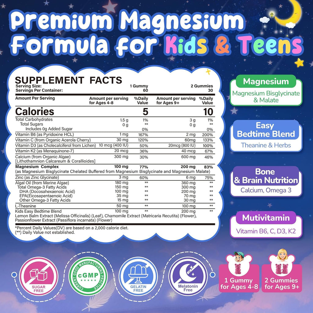 Calcium and omega 3 for kids health