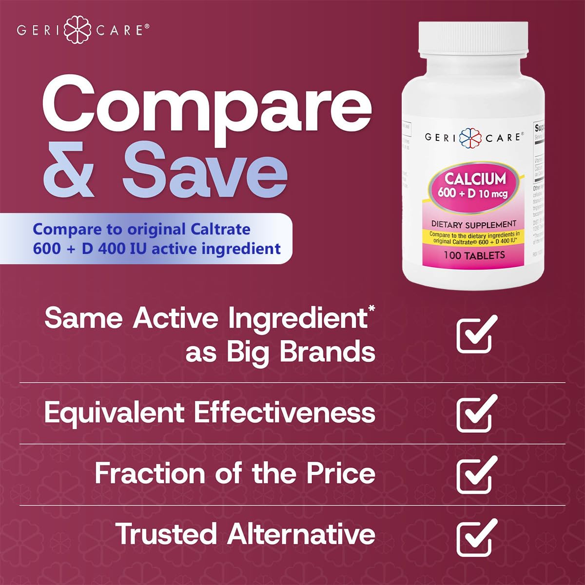 Calcium and Vitamin D supplement for seniors