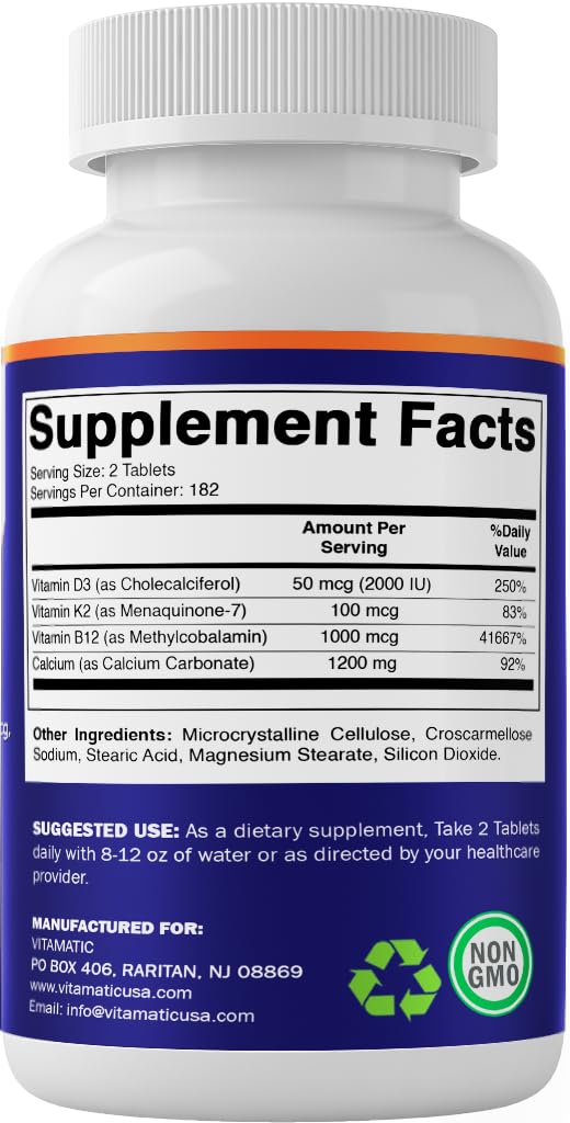 Calcium and vitamin D3 for bone density