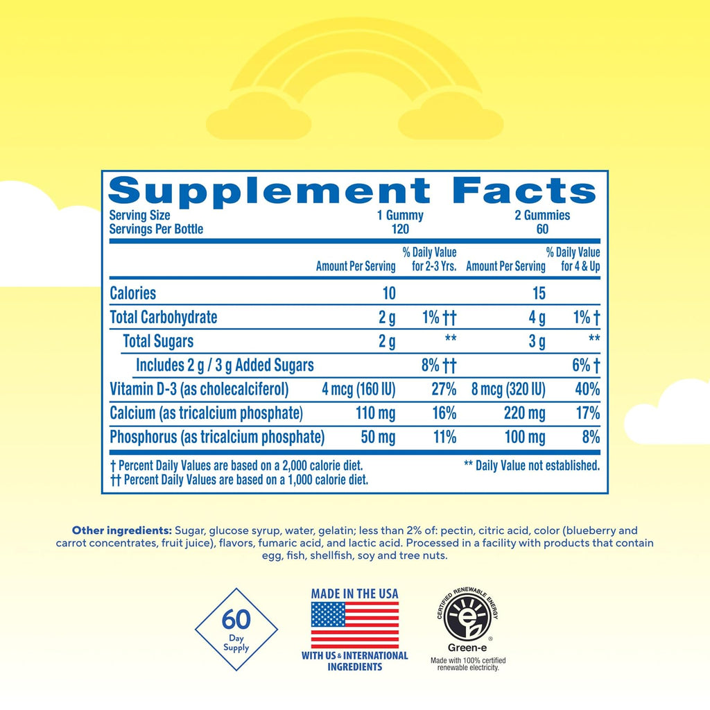 Calcium and vitamin D3 for immune support