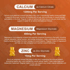 Calcium and vitamin K2 in gummies