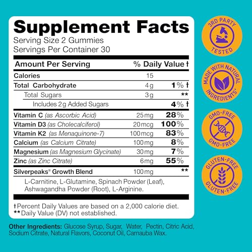 Calcium and zinc gummies for children