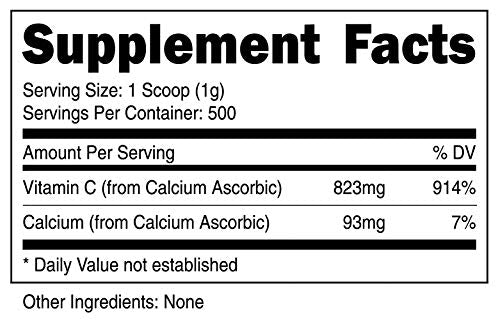 Calcium ascorbate powder for immune support