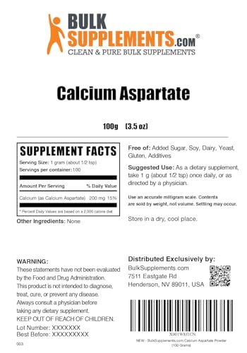 Calcium aspartate for enhanced mineral absorption