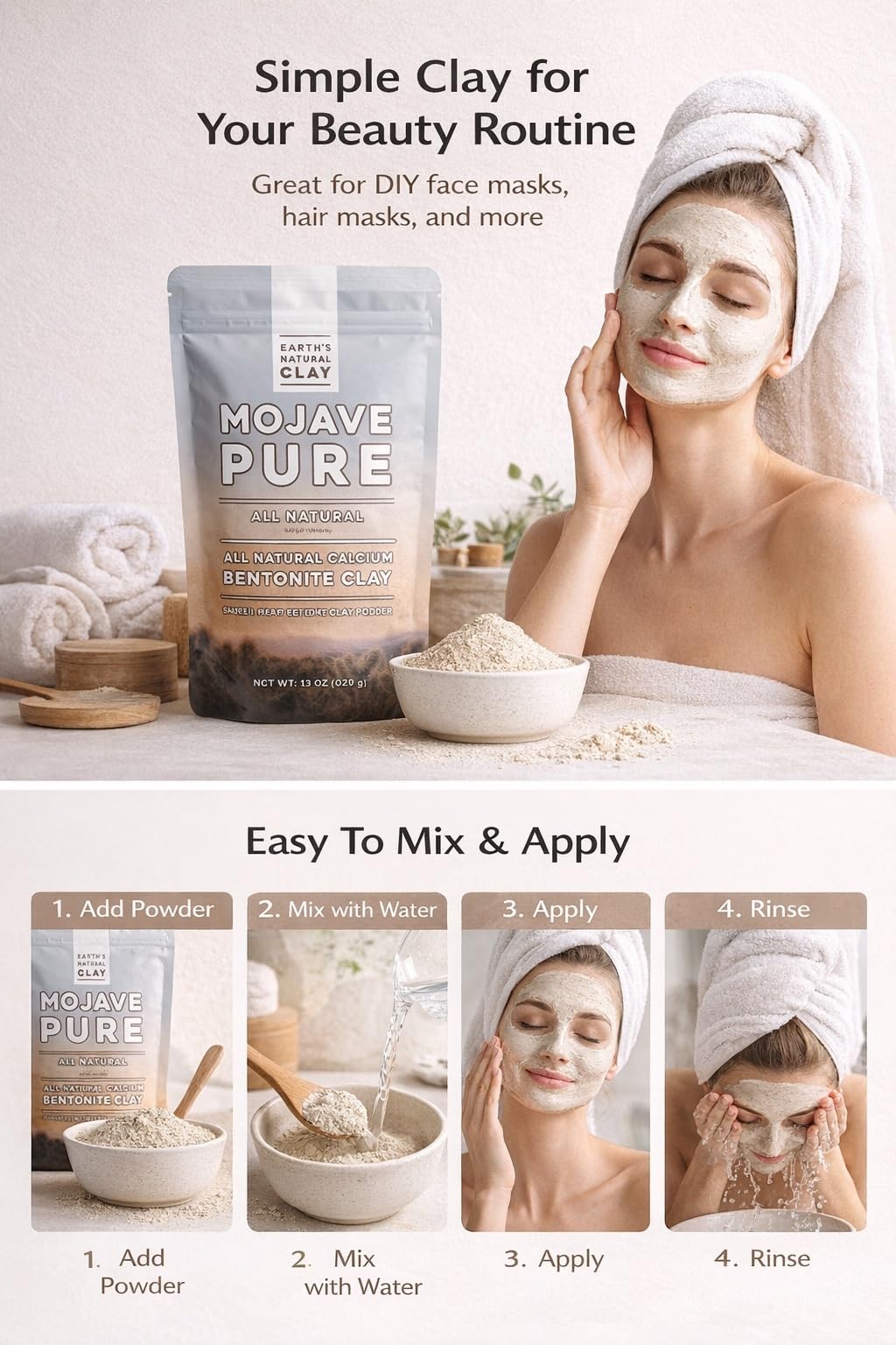 Calcium bentonite clay for detox