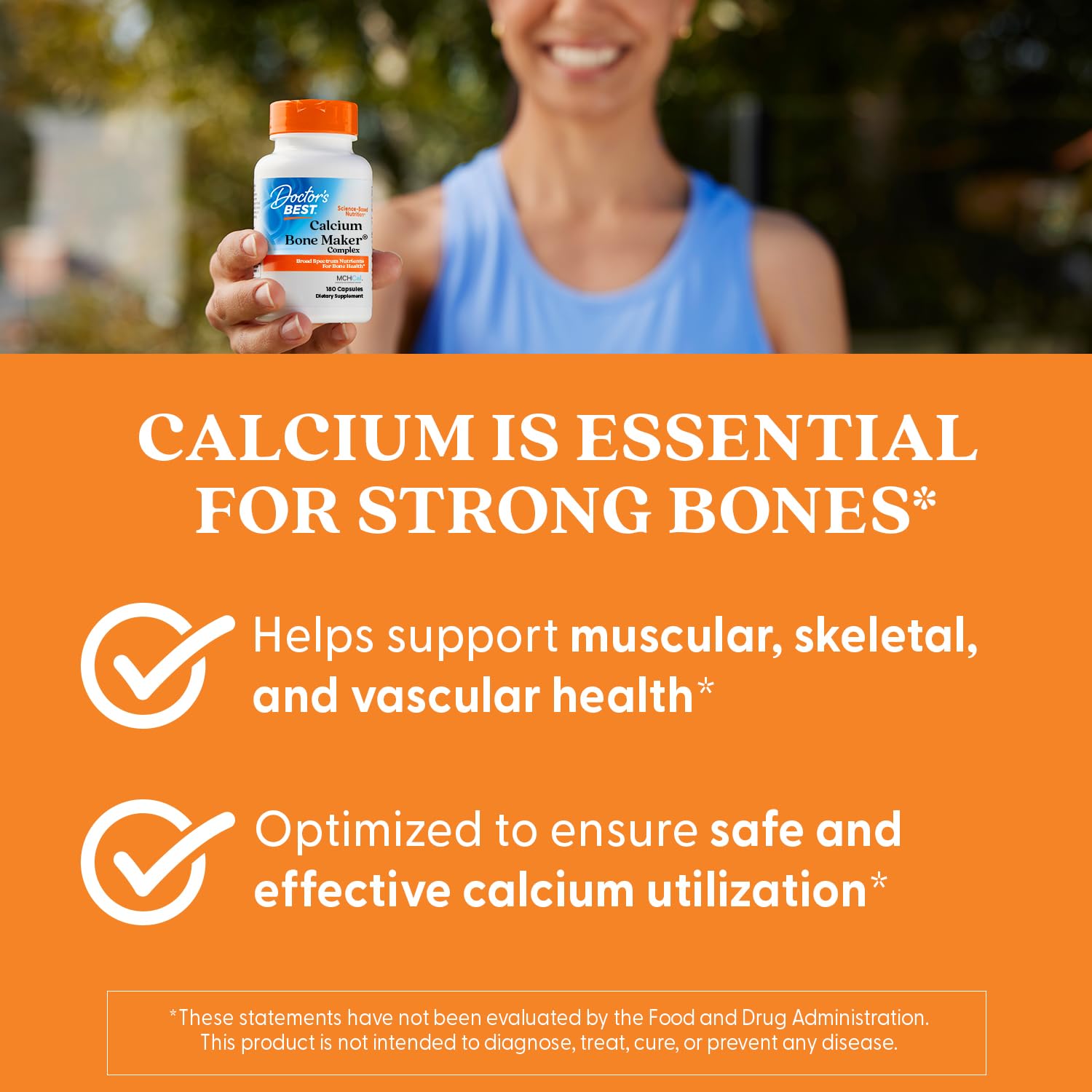 Calcium capsules for active lifestyles