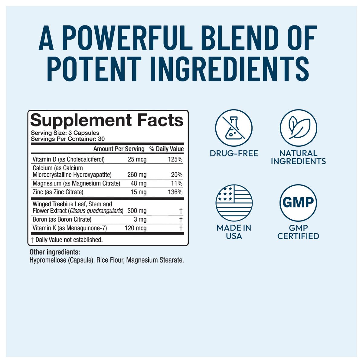 Calcium capsules for daily intake